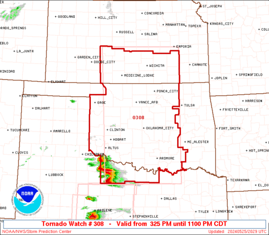 SPC PDS Tornado Watch 308 - Doug's Situation Room