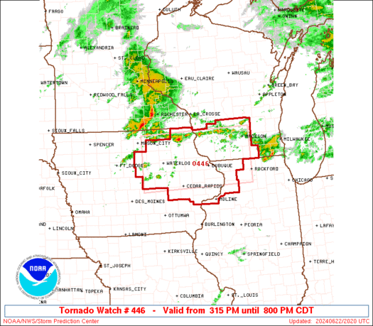 SPC Tornado Watch 446 - Doug's Situation Room